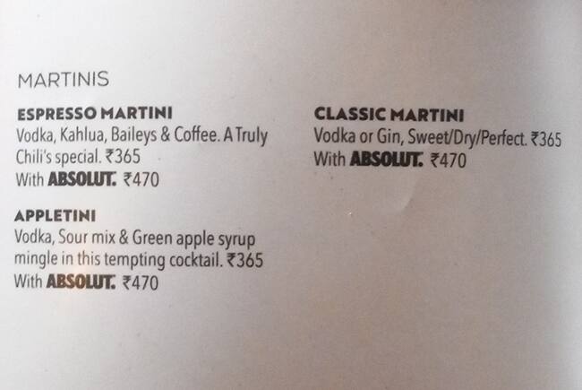 Menu at Red Chilliz, Gurugram, 5