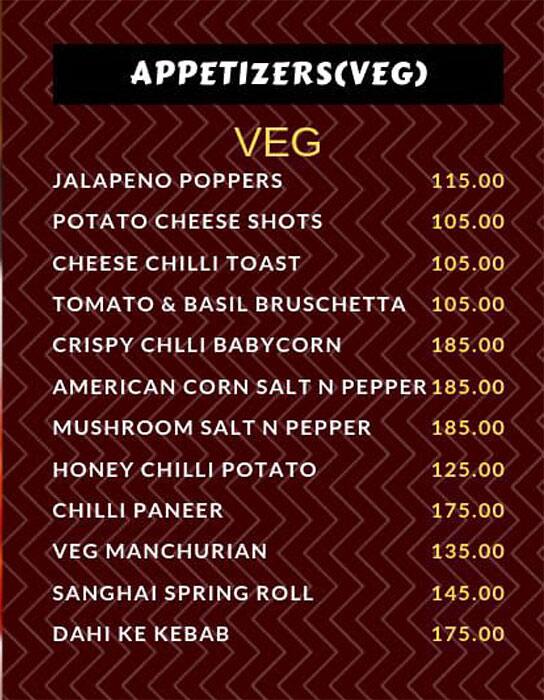 Menu at Master Chef, Bhubaneswar, Plot 450/4507