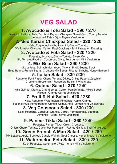 Menu of Salad Boxx, Lower Parel, Mumbai