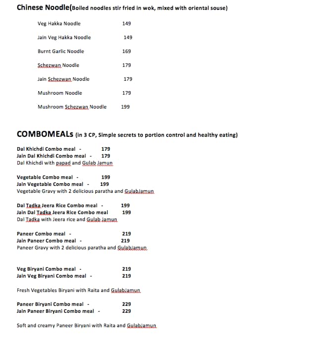 Menu at Veg Sutra Mahakali, Andheri East, Mumbai