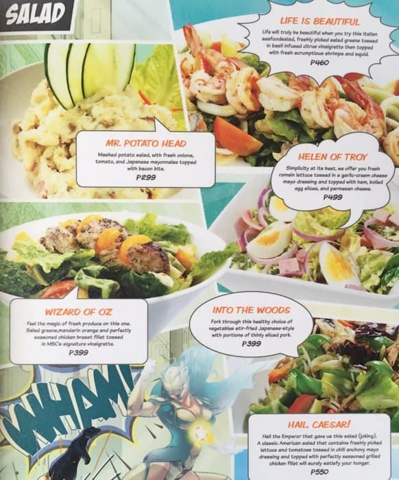 Menu at Movie Stars Cafe, Pasay, SM Mall of Asia Seaside Blvd