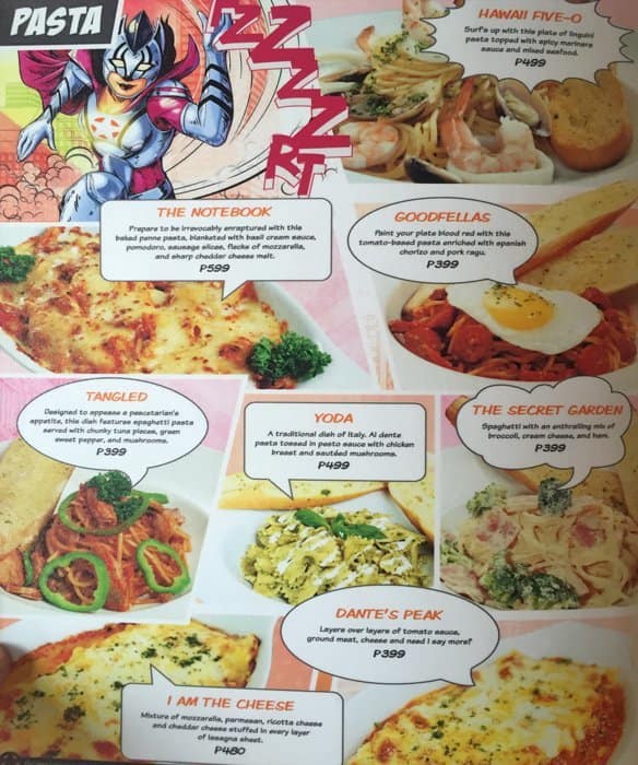Menu at Movie Stars Cafe, Pasay, SM Mall of Asia Seaside Blvd
