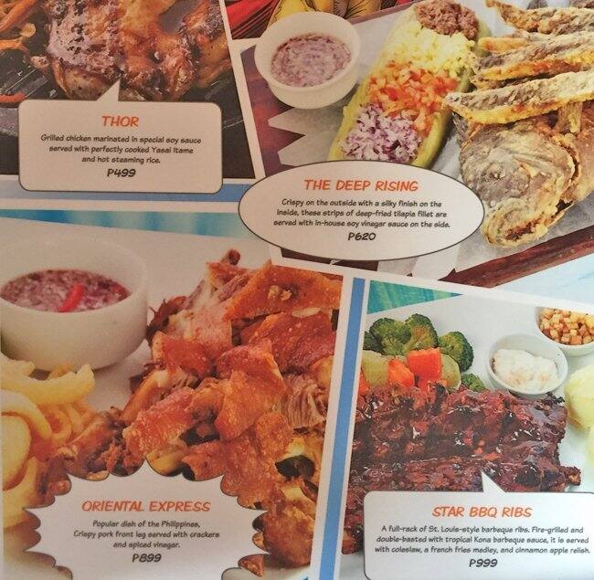 Menu at Movie Stars Cafe, Pasay, SM Mall of Asia Seaside Blvd