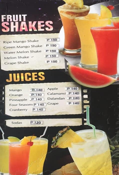 Menu at Movie Stars Cafe, Pasay, SM Mall of Asia Seaside Blvd
