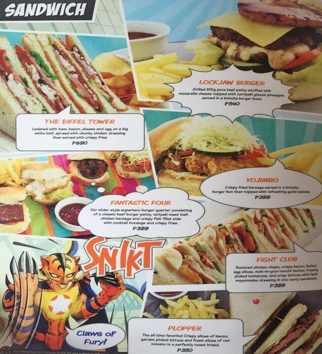 Menu at Movie Stars Cafe, Pasay, SM Mall of Asia Seaside Blvd