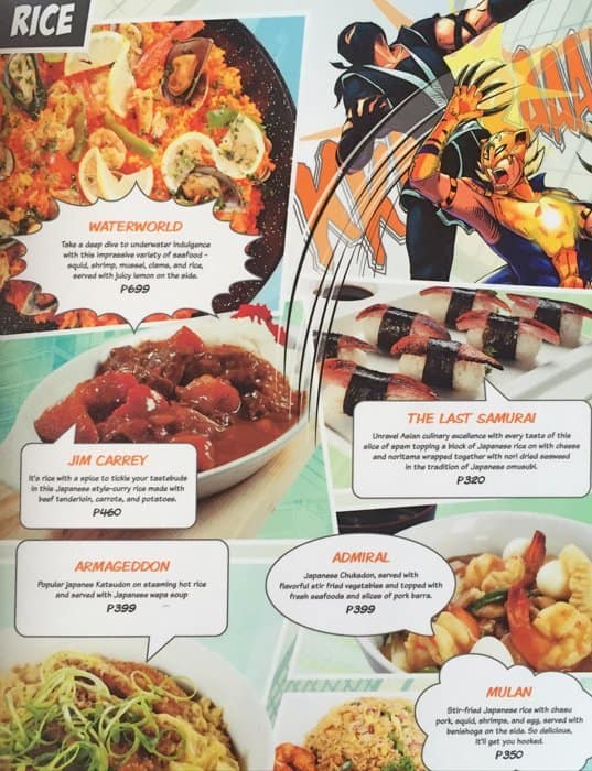 Menu at Movie Stars Cafe, Pasay, SM Mall of Asia Seaside Blvd