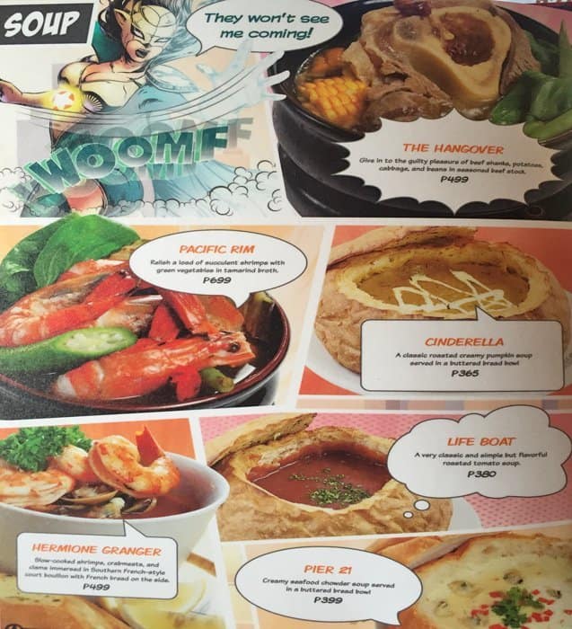 Menu at Movie Stars Cafe, Pasay, SM Mall of Asia Seaside Blvd