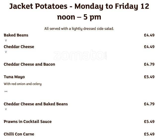 Menu at Coach House Brewers Fayre pub & bar, Manchester, Wilderspool Wood