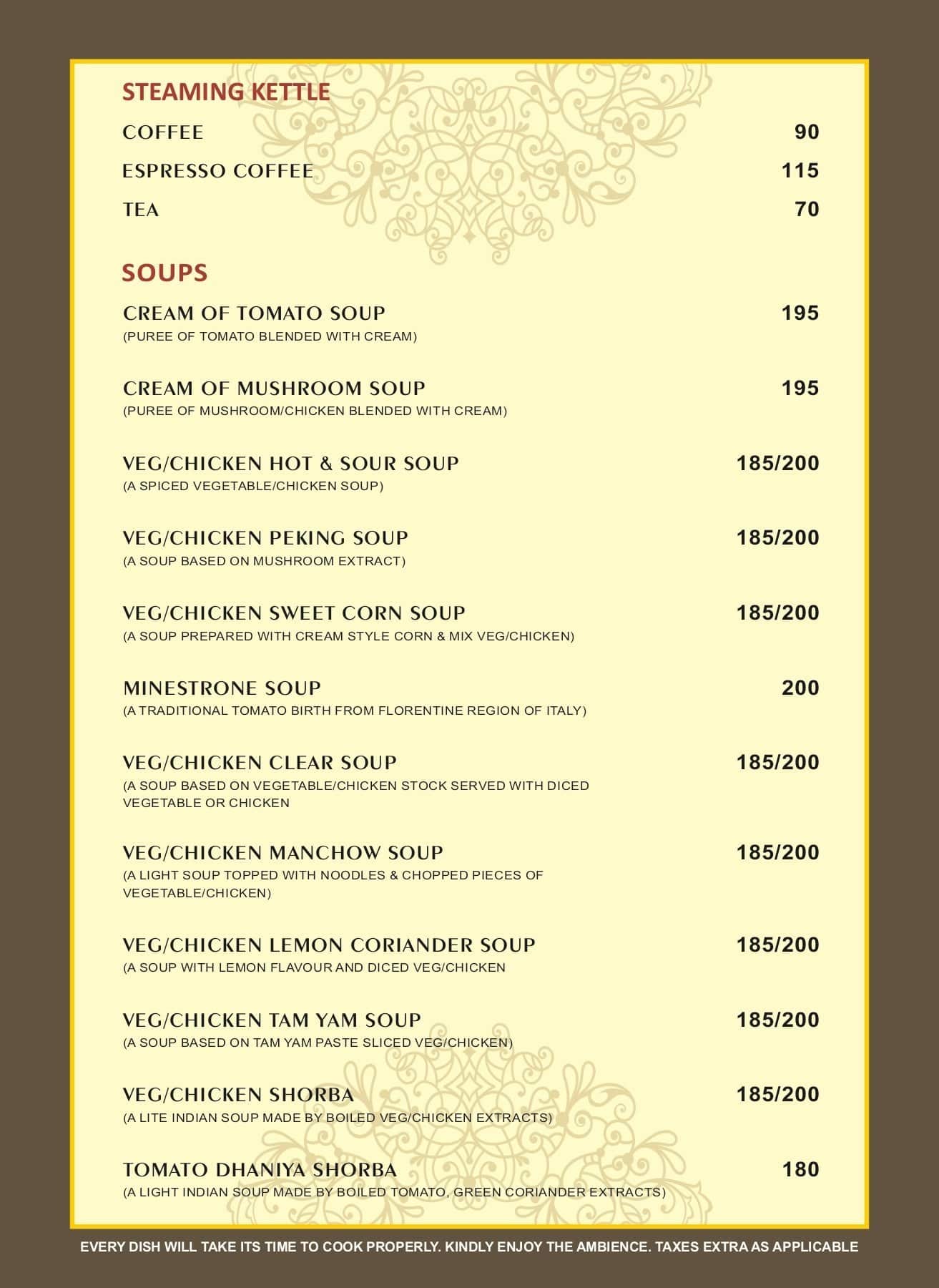 Menu at Khidmat Restaurant, Kanpur