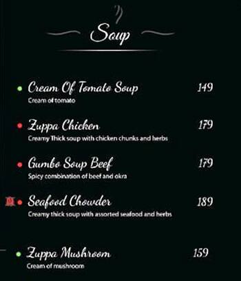 Menu at Mash Restocafe, Kochi