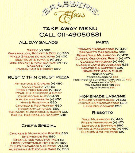 Elma's Brasserie, Lodhi Colony, New Delhi - Zomato