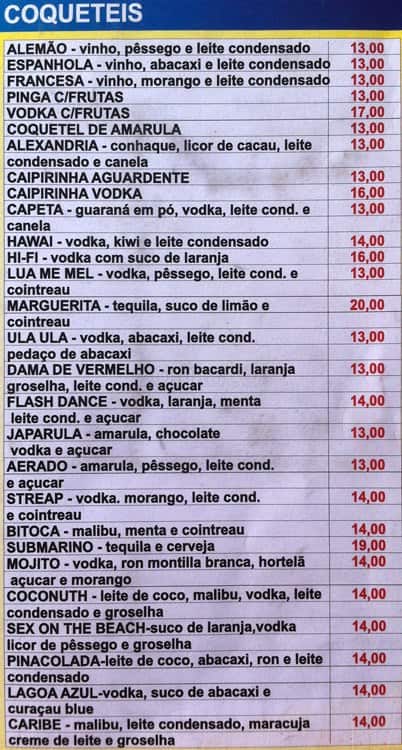 Menu em Gela Guela Bar e Adega - Tatuapé, São Paulo