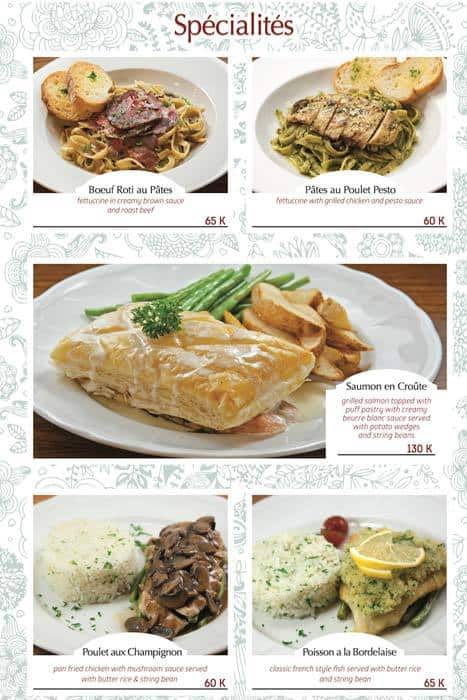 Menu at Frenchie Cafe, Jakarta