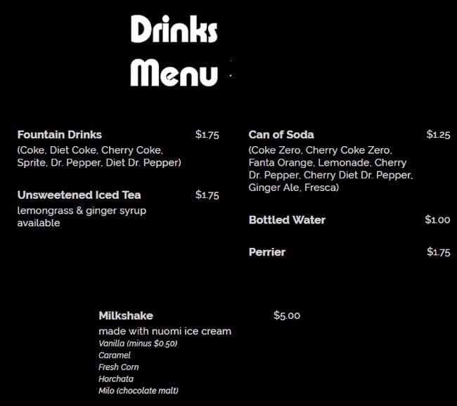 Menu at burger-chan fast food, Houston, 5 Greenway Plz Ste C-630