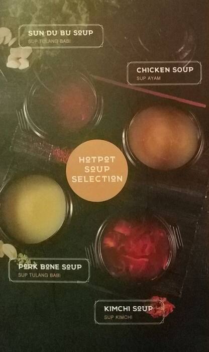 Menu at FLAMING MR PIG restaurant, West Jakarta