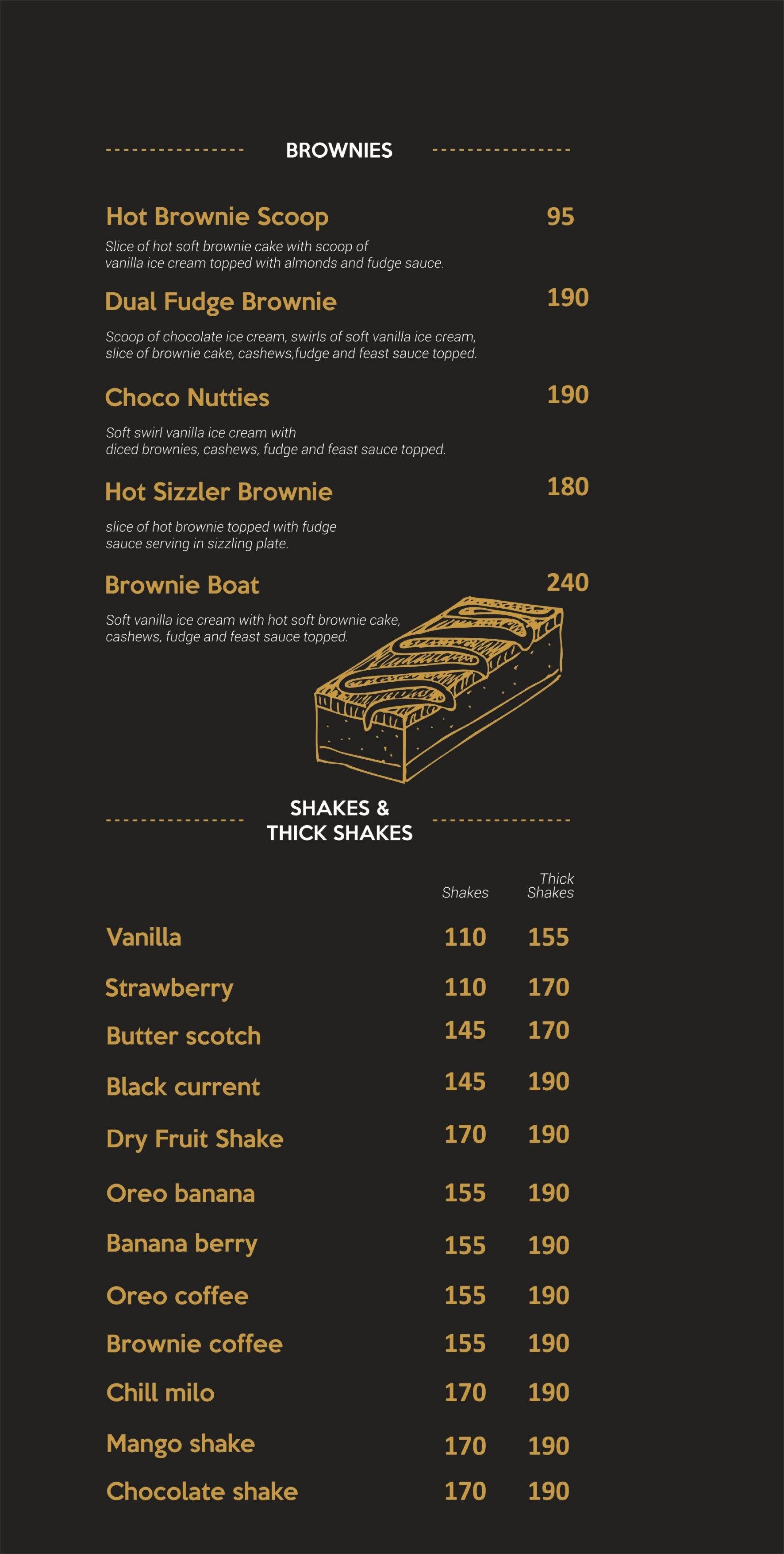 Menu at Ice Cube Restro Cafe, Salem