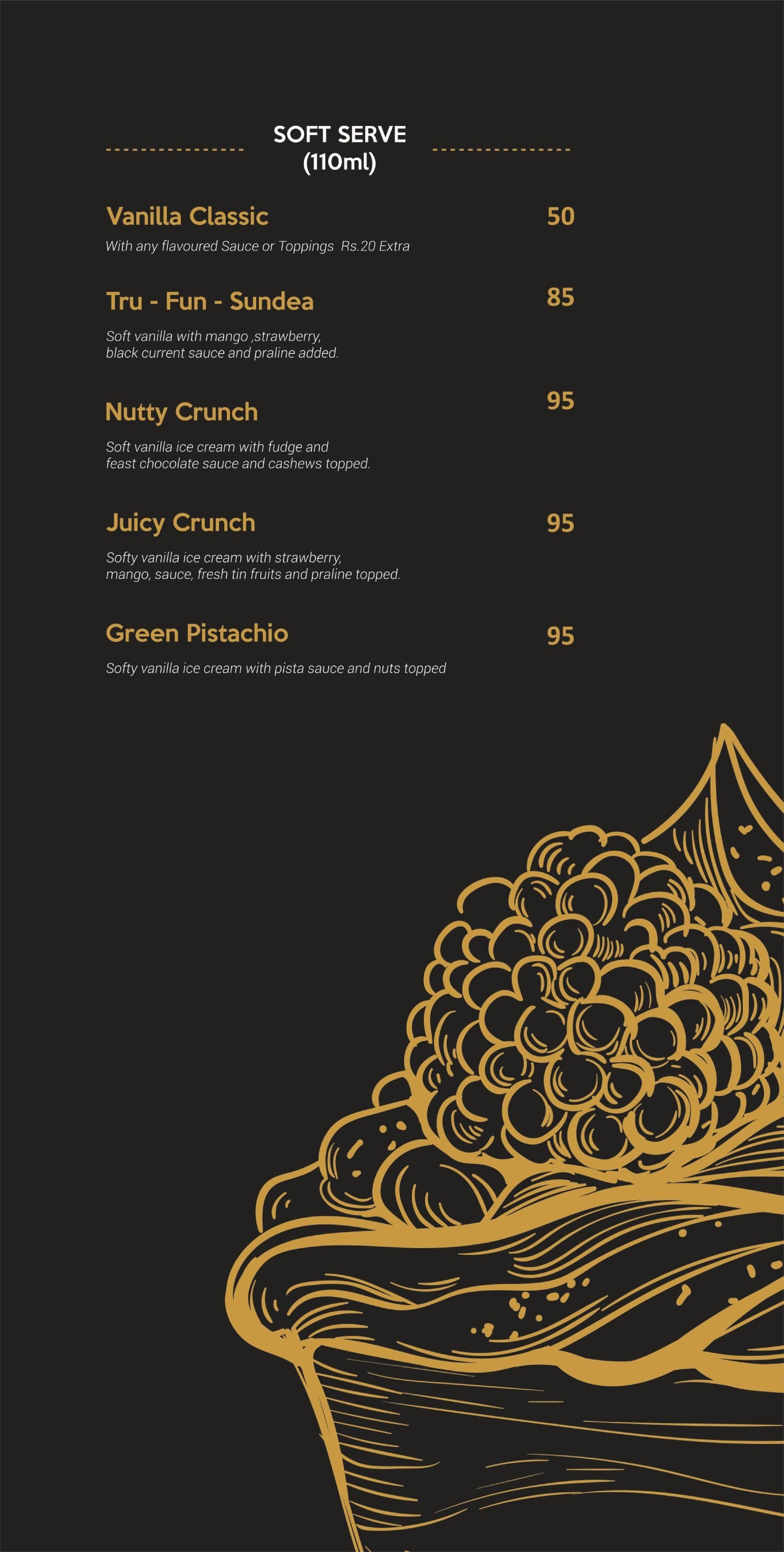 Menu at Ice Cube Restro Cafe, Salem