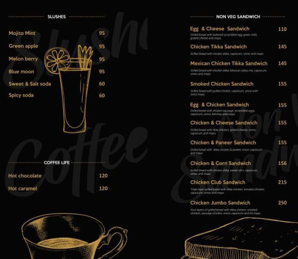 Menu at Ice Cube Restro Cafe, Salem