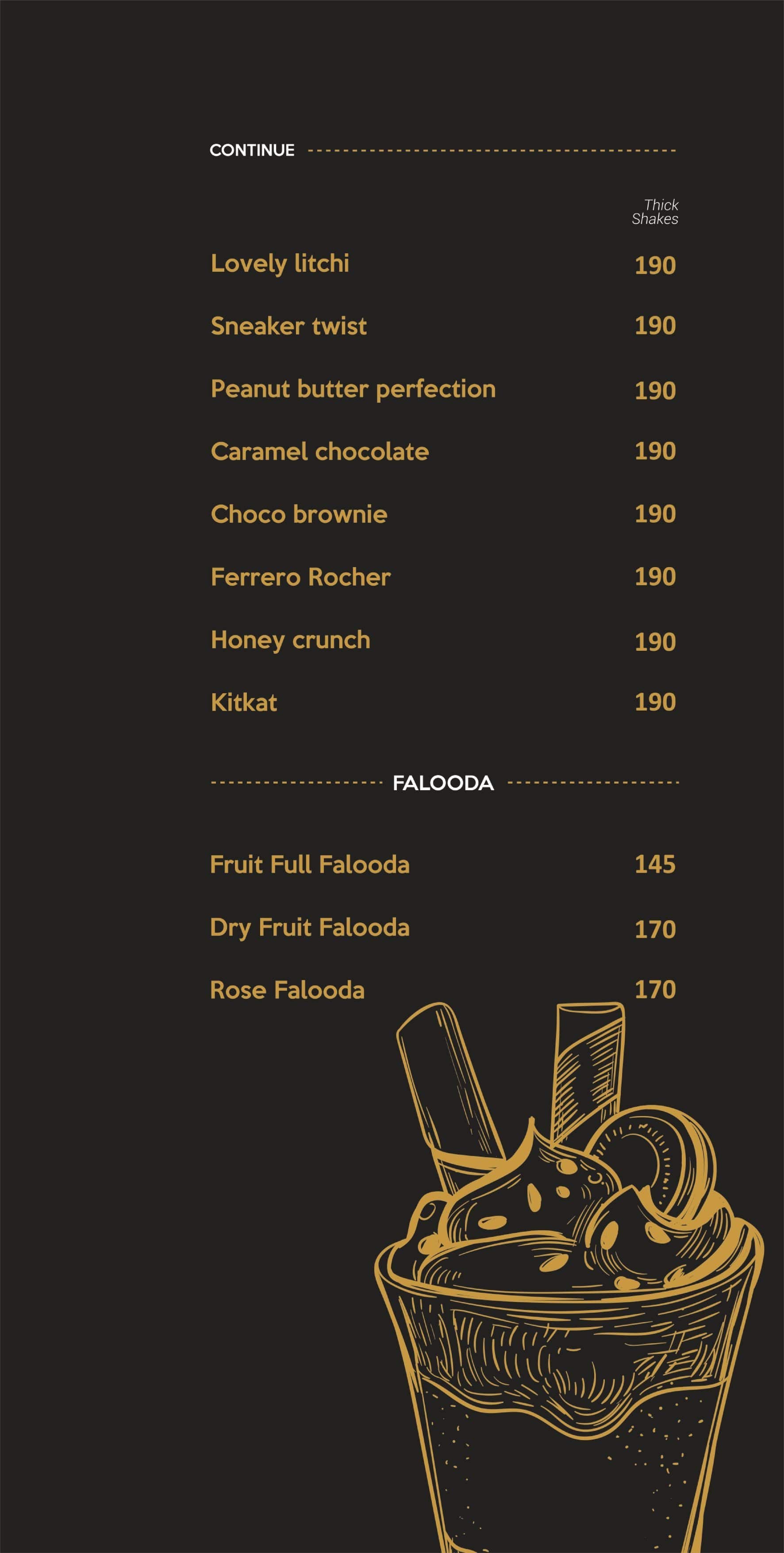 Menu at Ice Cube Restro Cafe, Salem