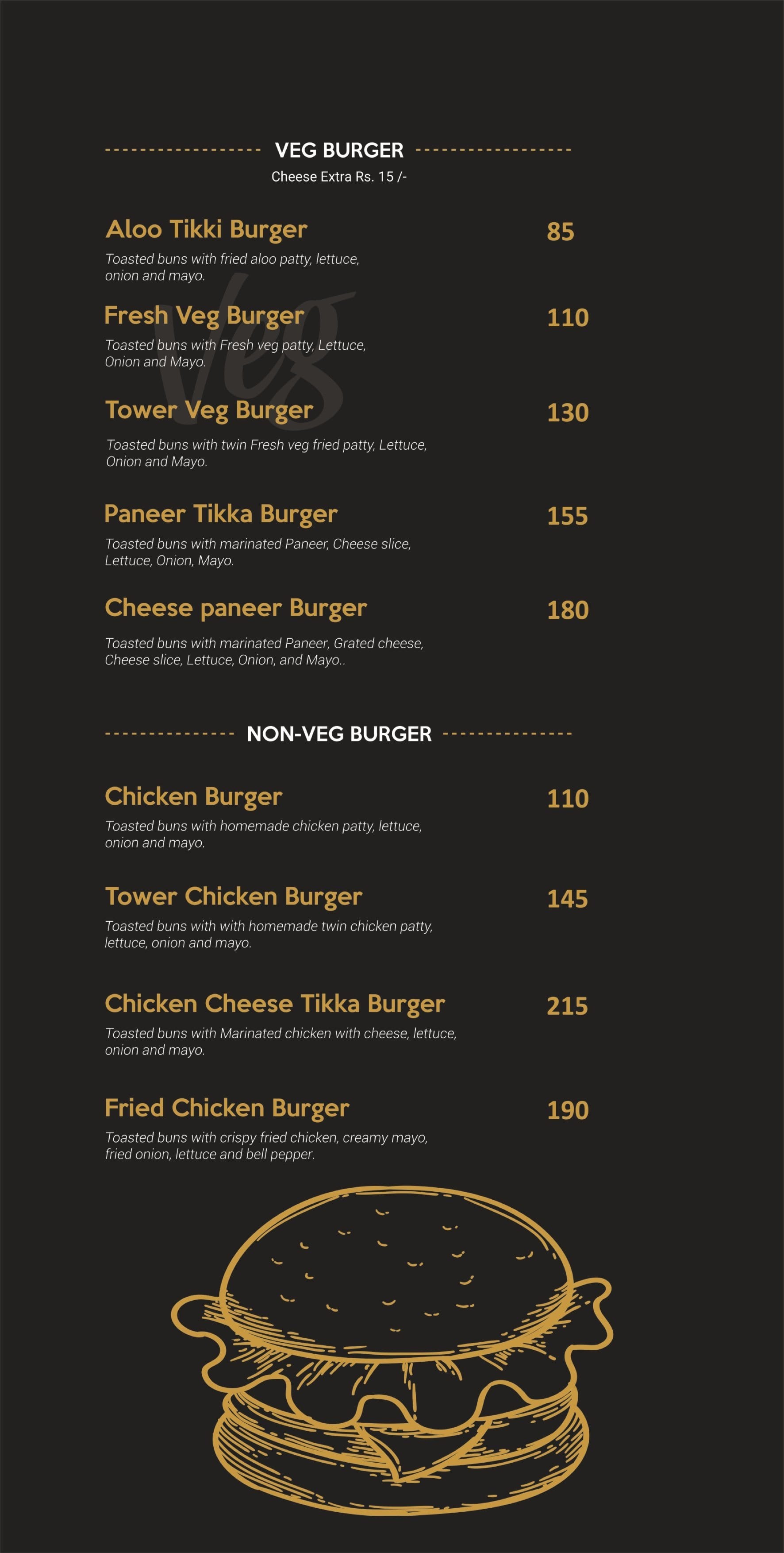 Menu at Ice Cube Restro Cafe, Salem