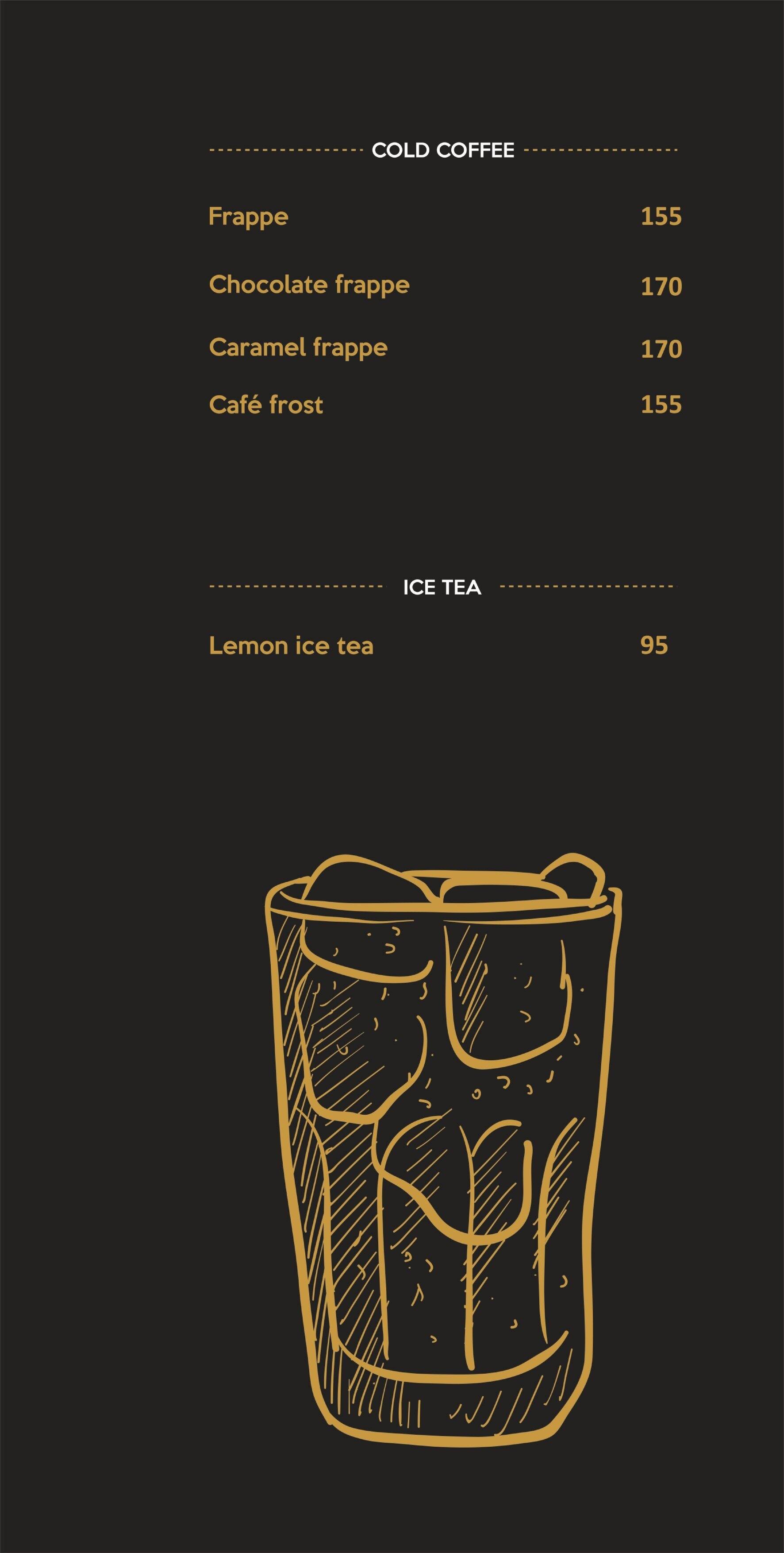 Menu at Ice Cube Restro Cafe, Salem