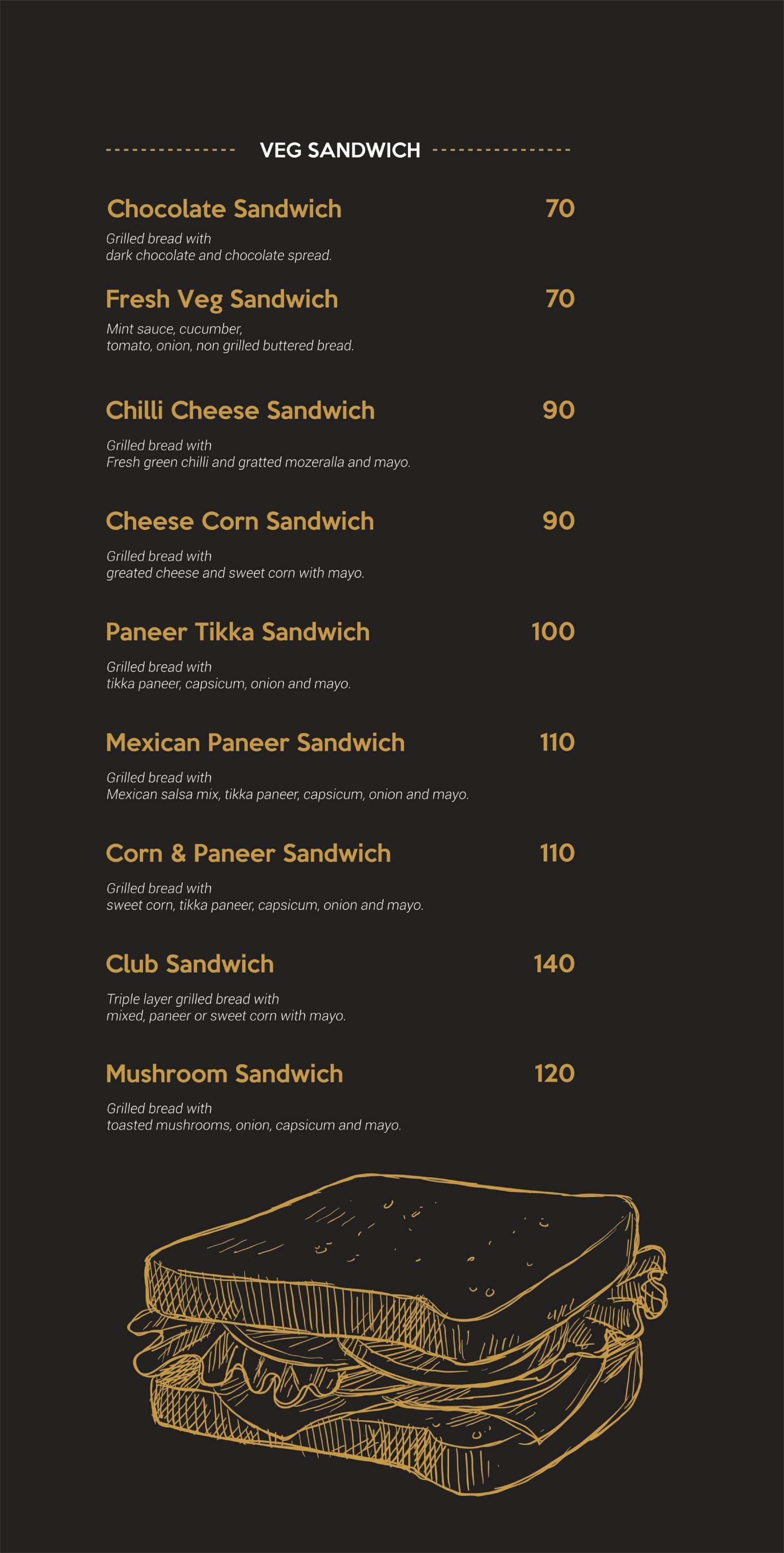 Menu at Ice Cube Restro Cafe, Salem