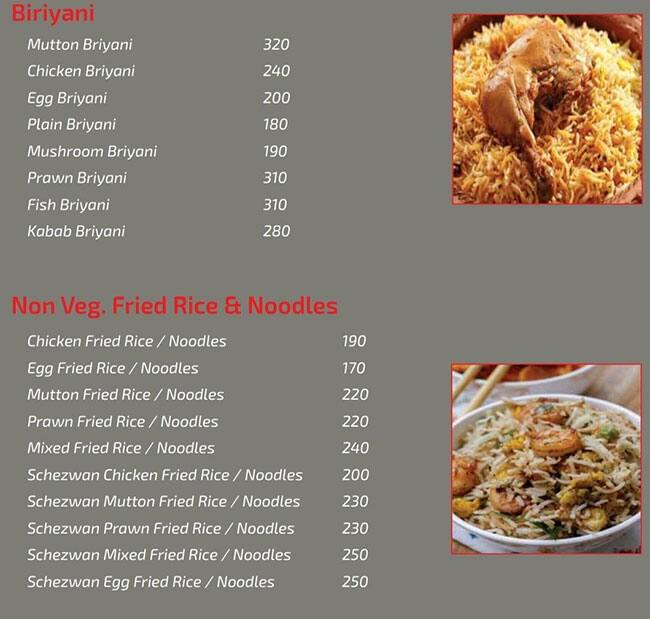 Menu at Firewood Briyani, Chennai, Elite Palace