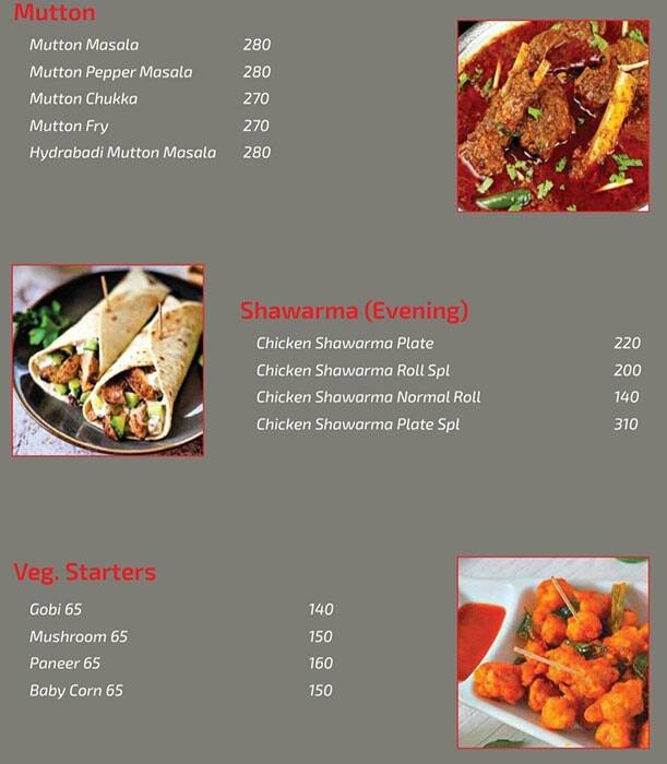 Menu at Firewood Briyani, Chennai, Elite Palace