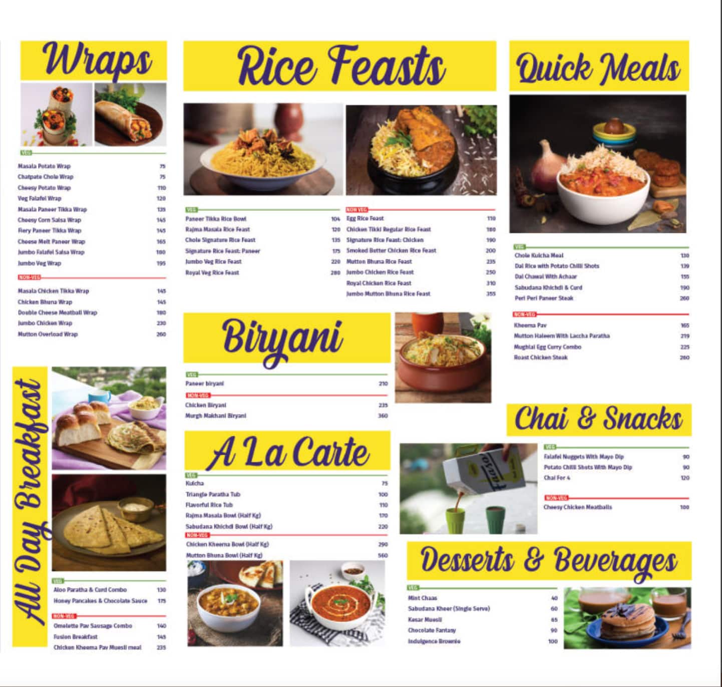 Menu of Faasos - Wraps & Rolls, Aquem, Goa