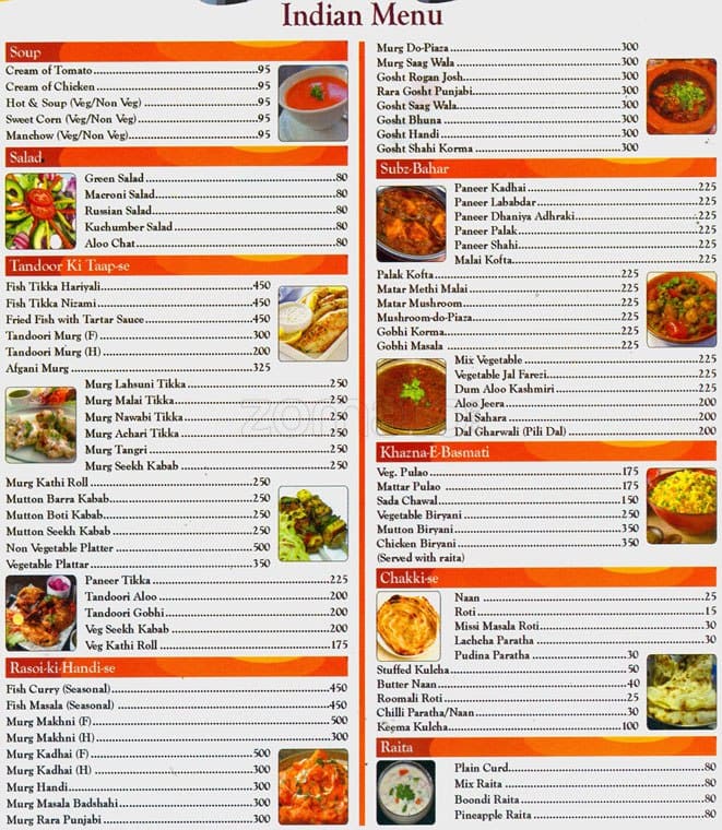 Menu at Pluto Cafe, New Delhi