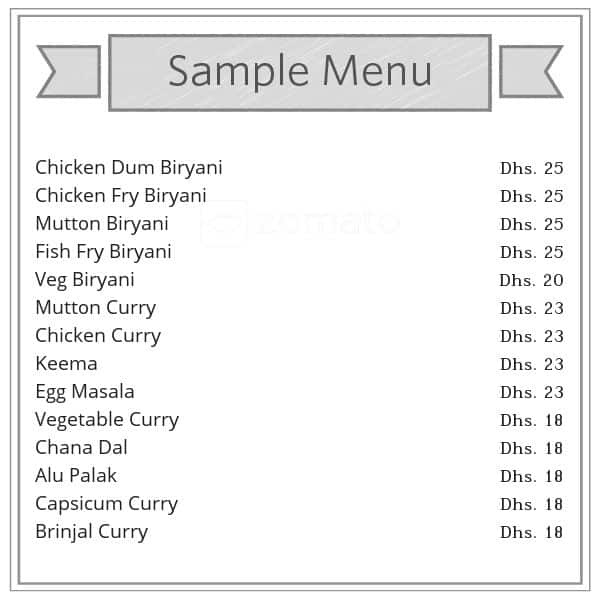 Menu of Ajwa Restaurant, Baniyas, Abu Dhabi