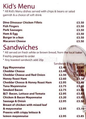 Menu at Mike's Kitchen cafe, London, 27 The Market/Wrythe La