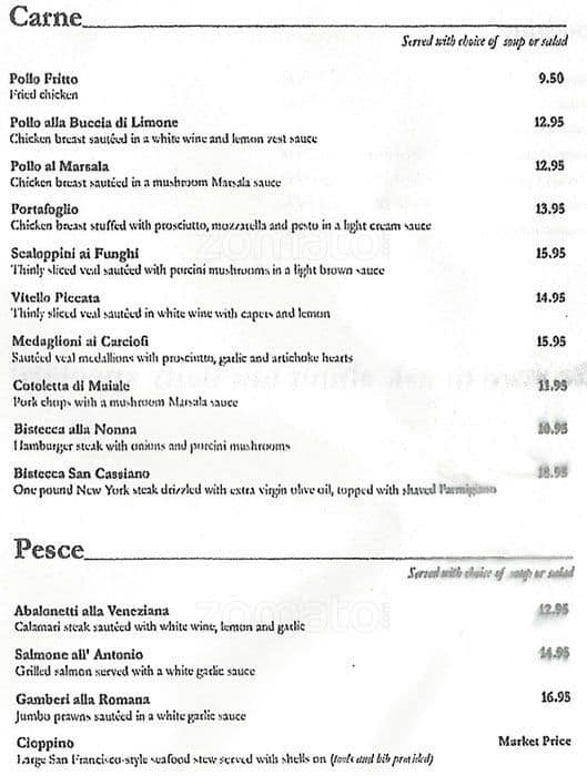 Menu at PJ's Restaurant & Cocktail, El Sobrante