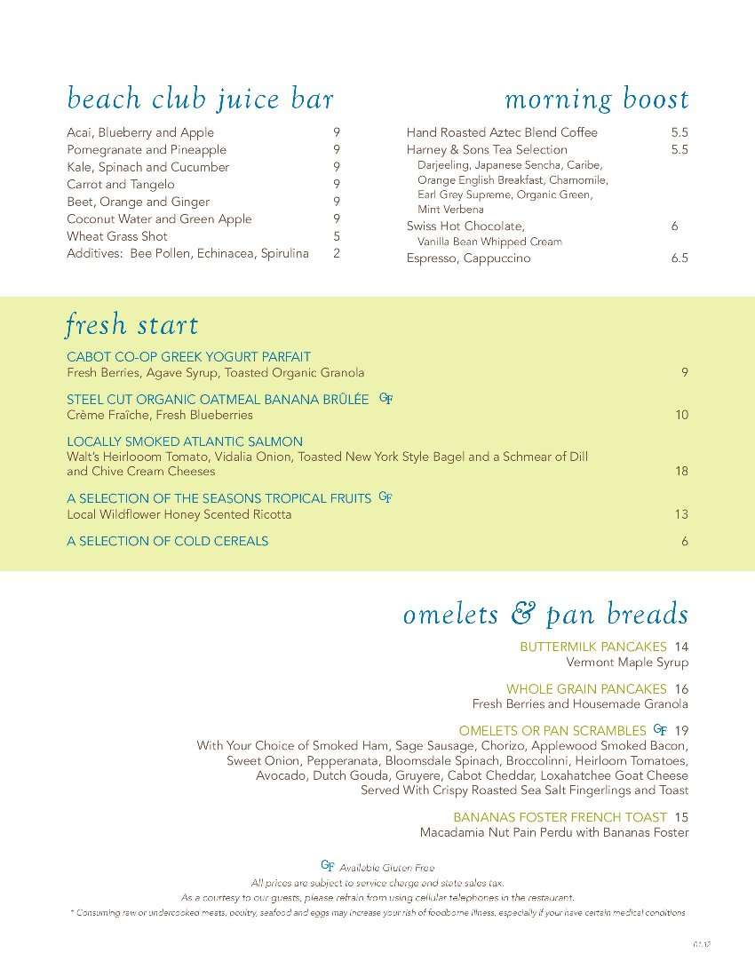 The Beach Club Restaurant Menu Urbanspoon Zomato