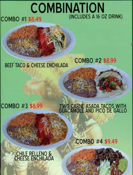 Menu at El Azteca Mexican Food restaurant, Thornton, E 120th Ave