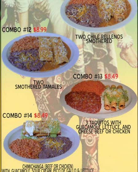 Menu at El Azteca Mexican Food restaurant, Thornton, E 120th Ave