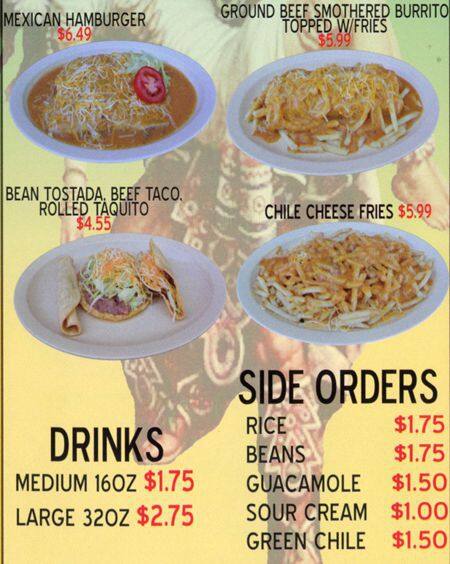 Menu at El Azteca Mexican Food restaurant, Thornton, E 120th Ave