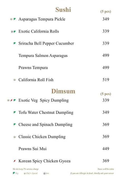 Menu at Temper Eatery Pvt Ltd, Mumbai