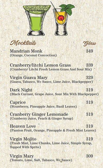 Menu at Temper Eatery Pvt Ltd, Mumbai