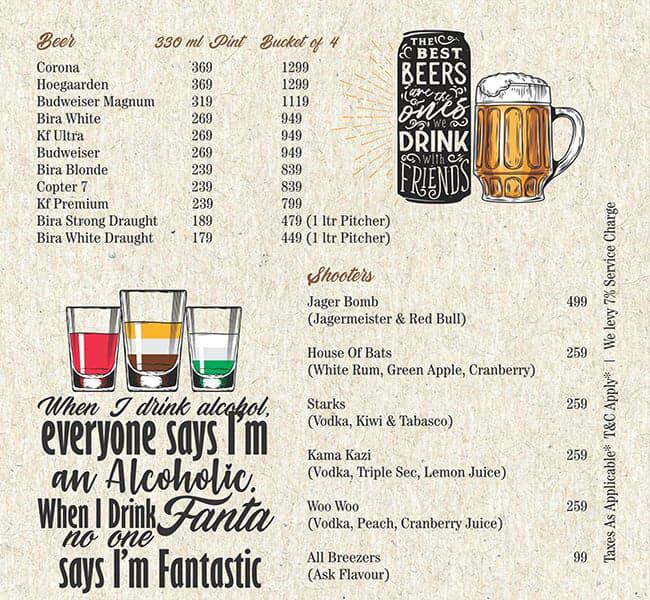 Menu at Temper Eatery Pvt Ltd, Mumbai