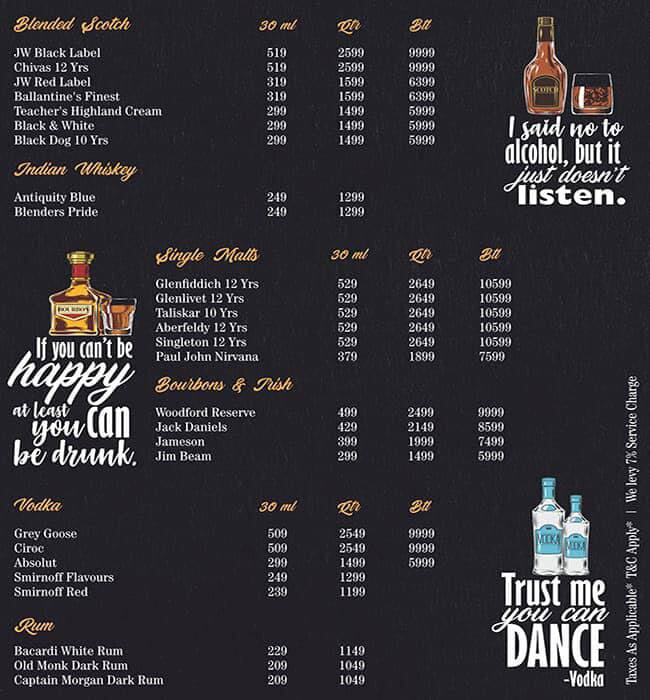 Menu at Temper Eatery Pvt Ltd, Mumbai