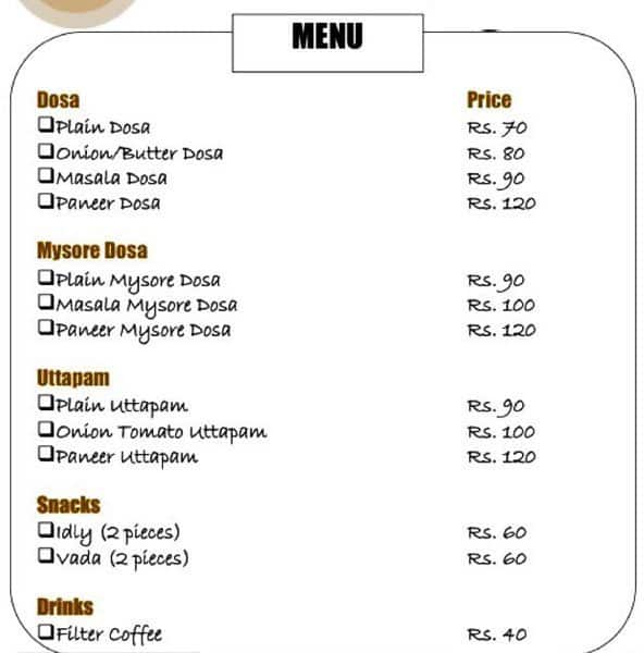 Dosa Inc Menu, Menu for Dosa Inc, Sector 50, Noida - Zomato