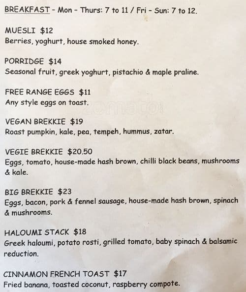 Short Black Sheep Menu, Menu for Short Black Sheep, North Fremantle ...