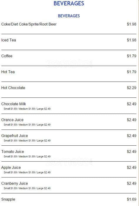 Menu at Tip Top Meats steakhouse, Carlsbad