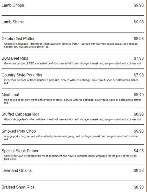 Menu at Tip Top Meats steakhouse, Carlsbad