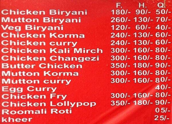 Shama Chicken Corner Menu, Menu for Shama Chicken Corner, Sector 15 ...