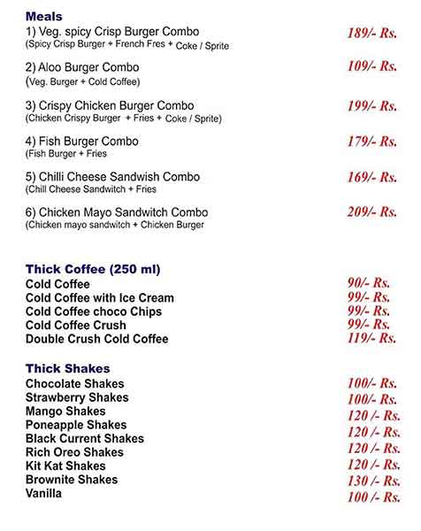 Menu at ROYAL CAFE, Pune, Sr. No.46