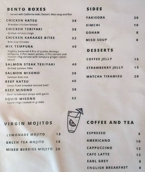 Menu at Tokyo Tokyo Central - Ramada by Wyndham Dubai Deira, Dubai