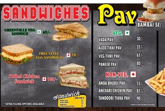 Menu at Fatty Patty, Noida