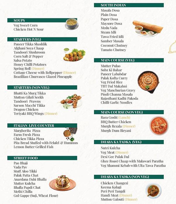Menu of The Barbeque Times, Sector 50, Gurgaon